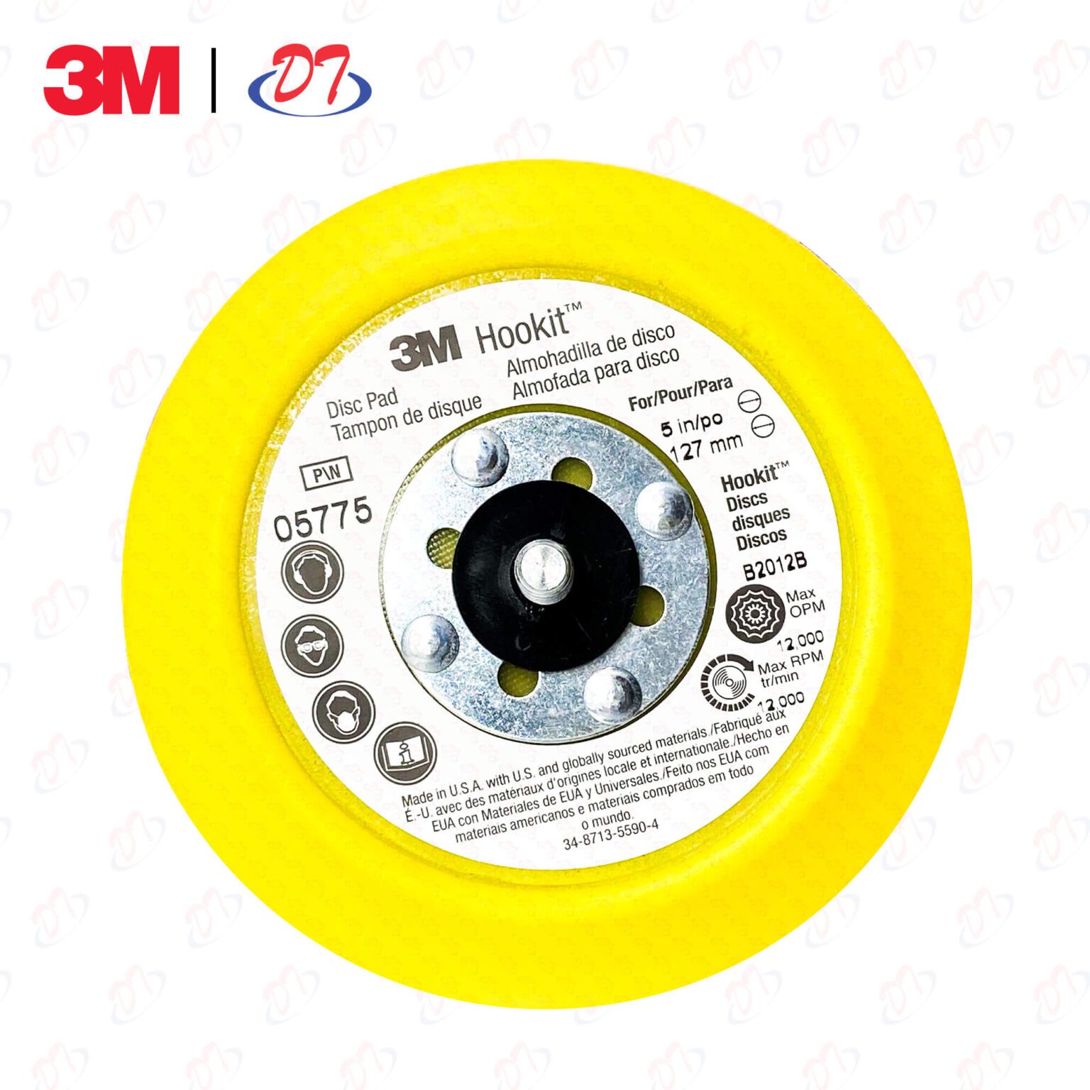 Đế gai đánh bóng 3M™ 05775 Hook-it™ Disc Pad 5 inches - Đại Thống
